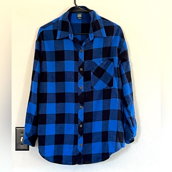 wild fable | Tops | Wild Fable Blue Buffalo Plaid Flannel Shirt | Poshmark